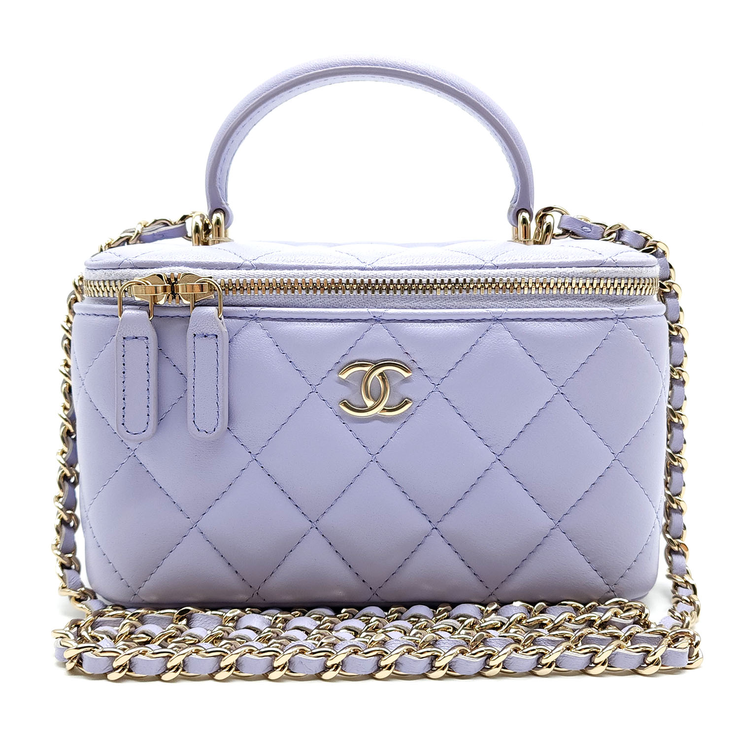 Chanel Vanity With Chain Violet Quilted Lambskin – Dr. Runway